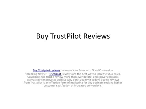 Ppt Buy Trustpilot Reviewss Powerpoint Presentation Free Download Id 13535096