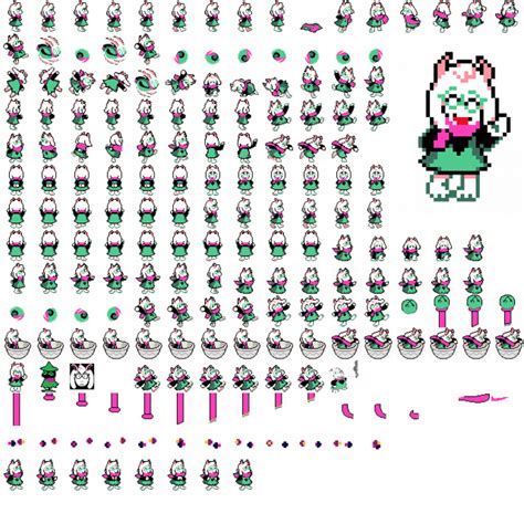A Normal Ralsei Sprite Sheet R Ralsei