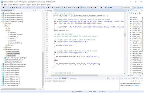 ei keyword spotting embedded demos stm32cubeide nucleo l476 keyword spotting readme md at master