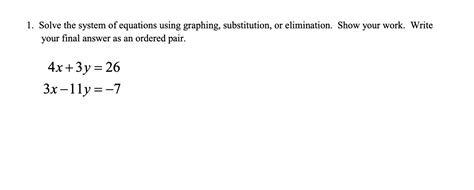Solved Solve The System Of Equations Using Graphing Chegg
