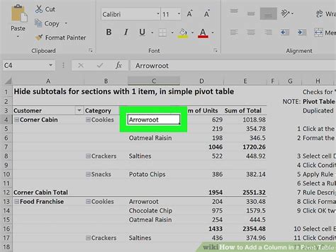How To Add A Column In A Pivot Table 14 Steps With Pictures