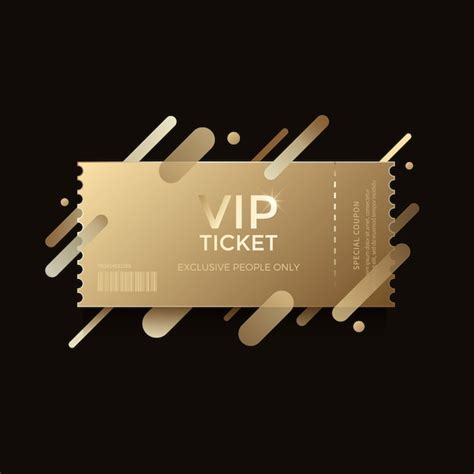 럭셔리 Vip 골든 티켓 프리미엄 벡터