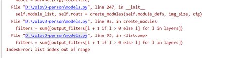 Indexerror List Index Out Of Range · Issue 1226 · Ultralyticsyolov3