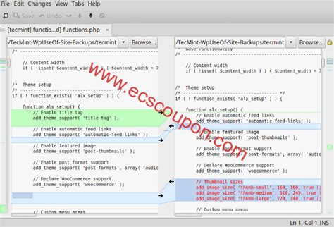 整理10个适用于linux比较文件差异（diff）命令 趣云笔记