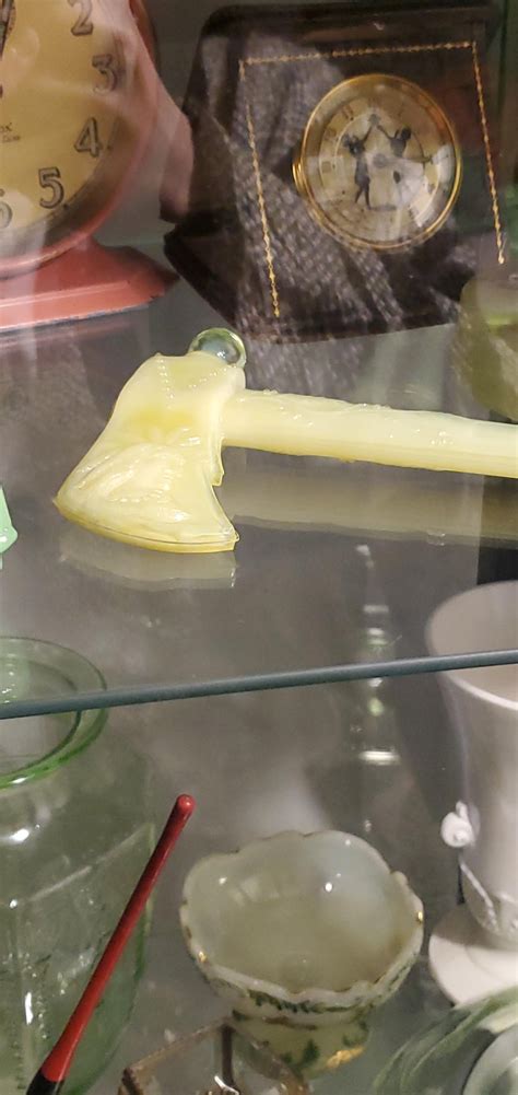 Bought A Selenium Glass Axe Because I Thought It Was Uranium R Seleniumglass