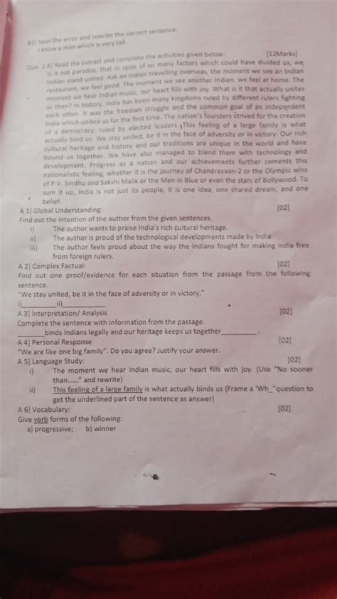 B2 Spot The Error And Rewrite The Correct Sentence I Know A Man Which I