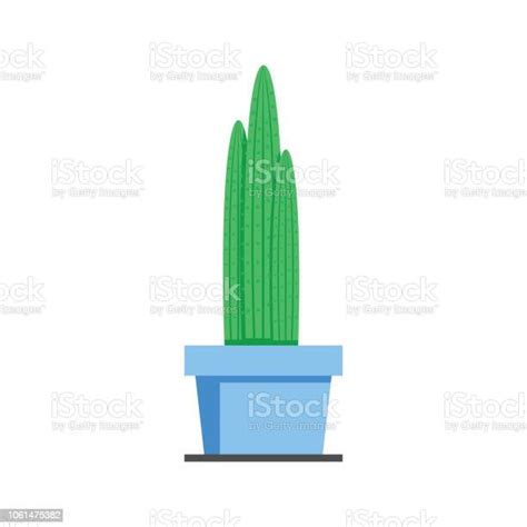 흰색 바탕에 선인장 식물 아이콘 그림입니다 꽃 냄비에 Houseplants입니다 템플릿 로고 사용에 대 한 준비입니다 벡터 Eps10 0명에 대한 스톡 벡터 아트 및 기타