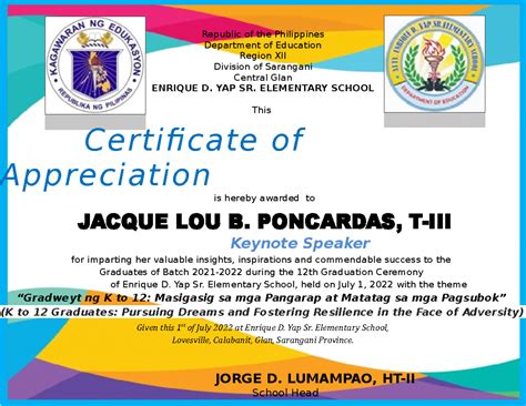 Certificate Of Recognition For Guest Of Honor And Speaker Template 4