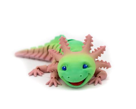 Axolotl Articulated Fidget Adorable Sensory Toy Desktop Fidget Adhd Fidget 3d Printed For