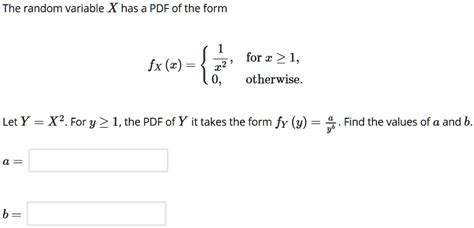 The Random Variable X Has A PDF Of The Form FX X 1 X 2 For X