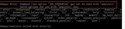 Abaqus Error Command Line Option Xxx” May Not Be Used With Analysis”的原因 崔济东的博客
