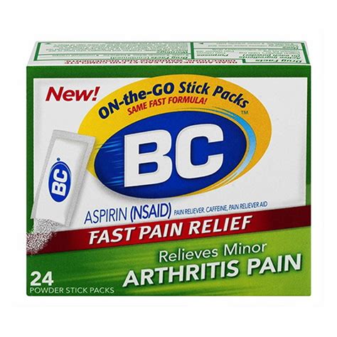 Bc Aspirin Fast Pain Relief Arthritis Strength Powder Packets 24 Ea