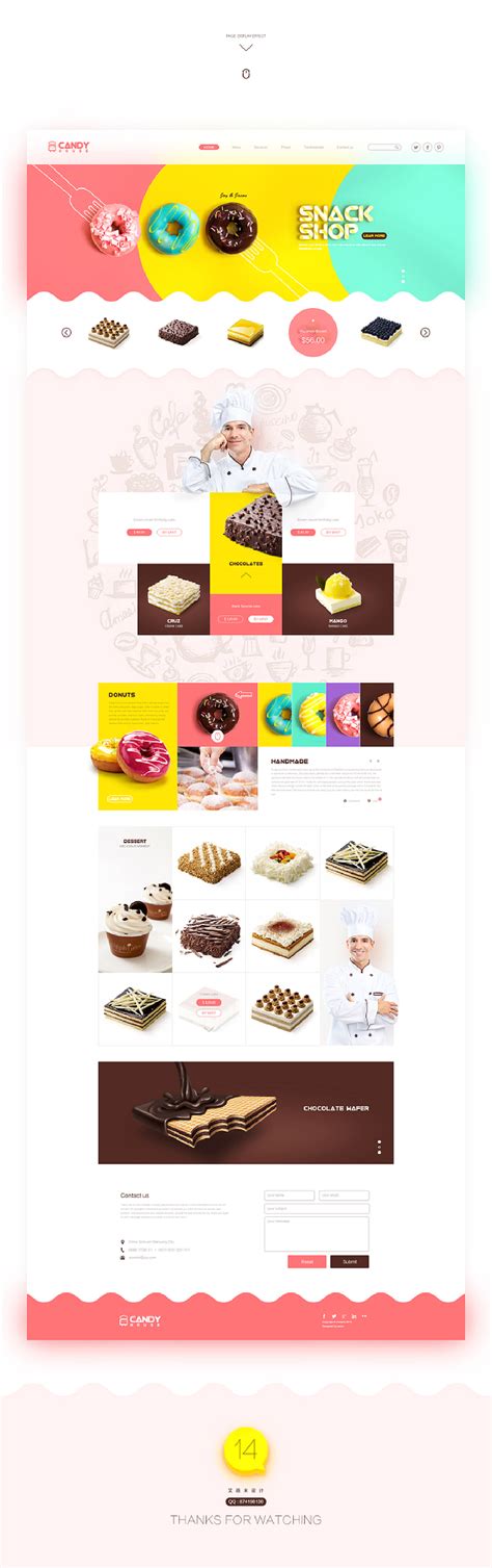 甜品蛋糕网页设计练习稿jason陈聪 站酷zcool
