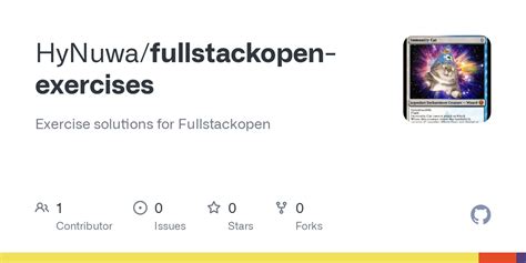 github hynuwa fullstackopen exercises exercise solutions for fullstackopen