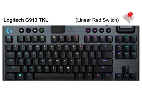 Logitech G913 Tkl Wireless Gaming Keyboard Linear Red Switch Computers And Tech Parts