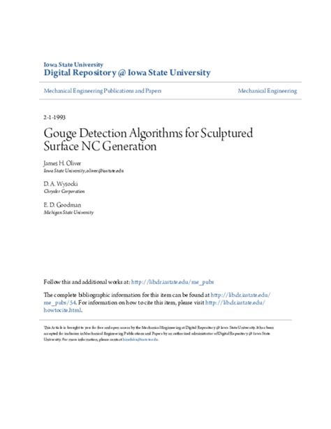 Pdf Gouge Detection Algorithms For Sculptured Surface Nc Generation
