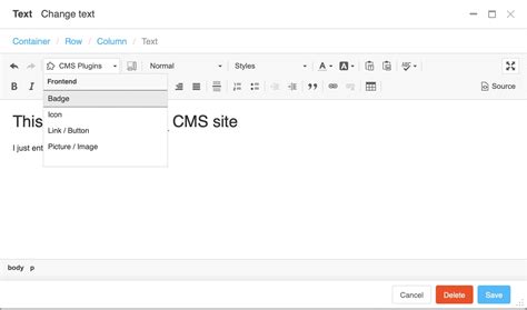 Filling In Content Django Cms 4 1 User Guide