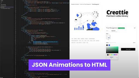 How To Add Lottie Animations With Json To Html Youtube