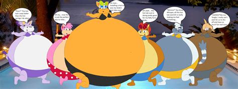 Fat Sonic Girls Chilling At A Hot Tub By Andrewmachina On Deviantart