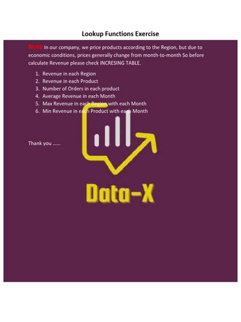 Lookup Functions Exercise Requierments Pdf