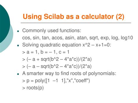 Ppt An Introduction To Scilab Powerpoint Presentation Free Download Id