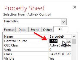 Access Barcodes In Access Database Reports ActiveBarcode