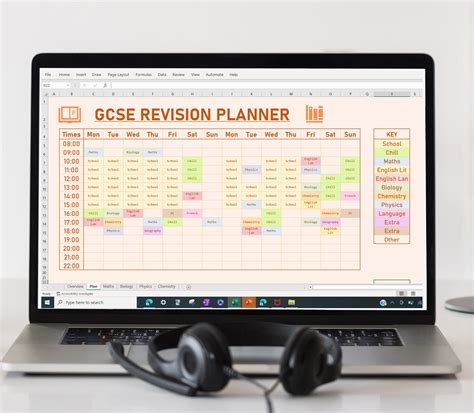 Excel Gcse Revision Planner Timetable With Topic Checklists Etsy Uk