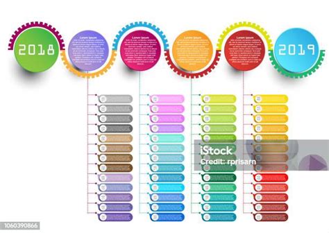 현대 비즈니스 가로 일정 프로세스 차트 인포 그래픽 템플릿입니다 프레 젠 테이 션 및 워크플로 레이아웃 다이어그램 웹 디자인에 사용 되는 벡터 배너 그래픽 주간 계획의 추상