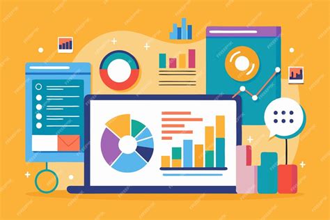 Various Data Charts And Graphs Are Displayed On A Laptop Screen