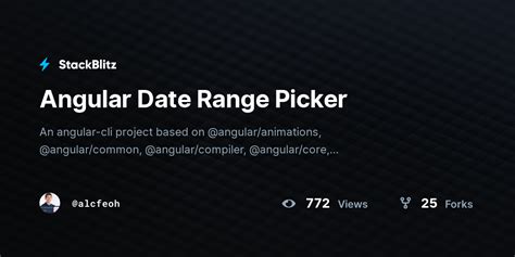 Angular Date Range Picker Stackblitz