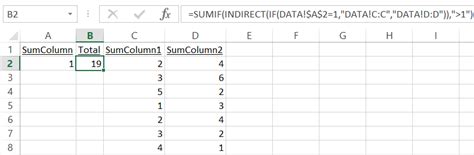 Sumifs Formula Where Sum Range Changes Depending On Cell Value Stack Overflow