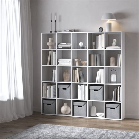 Стелаж Vays для дому полиця для книг та іграшок розділювач кімнати на 25 комірок книжкова