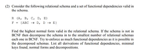 Solved 2 Consider The Following Relational Schema And A