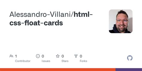 GitHub Alessandro Villani Html Css Float Cards