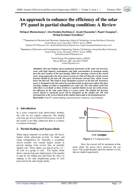 Pdf An Approach To Enhance The Efficiency Of The Solar Pv Panel In