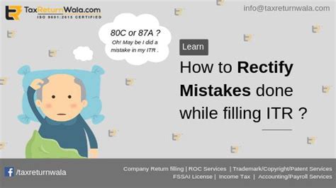 How To Rectify Mistakes Done While Filling ITR Tax Services Income Tax Return Income Tax