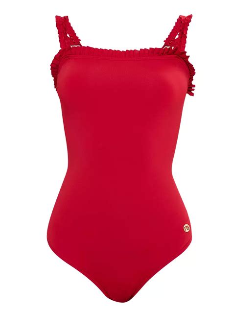 Buy Naked Sun Swimwear Alexis Straight Cut Maillot With Pleated
