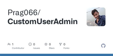 GitHub Prag CustomUserAdmin