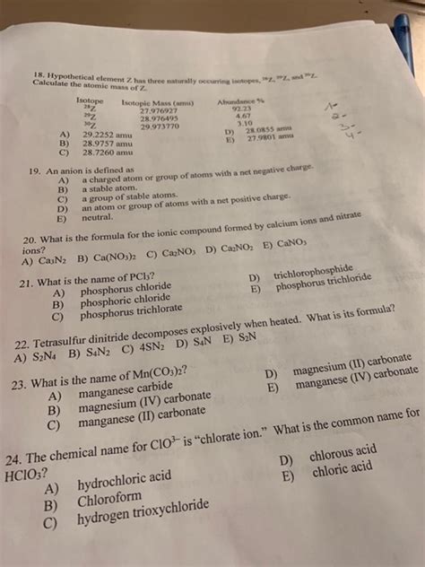 Solved Hypothetical Element Z Has Three Naturally Chegg