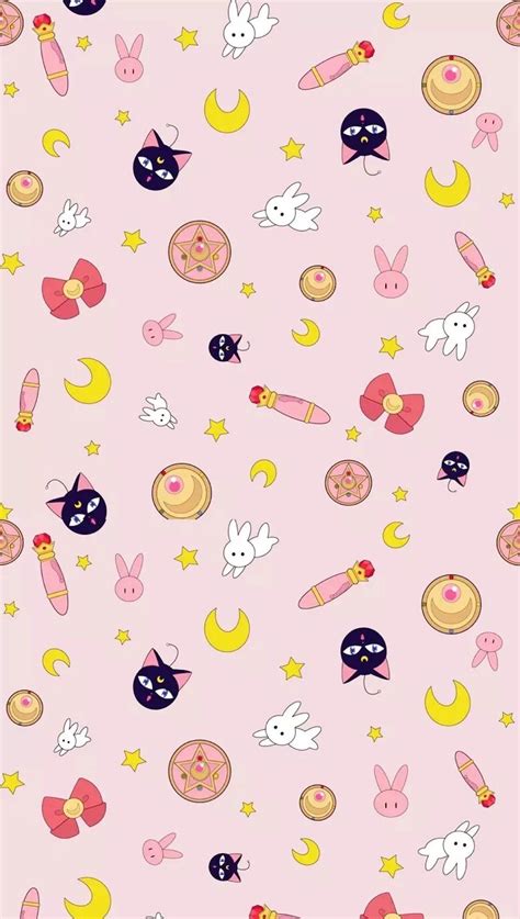 Sailor Moon Pattern Pink Wallpapers Aesthetic Sailor Moon Wallpaper Atelier Yuwaciaojp