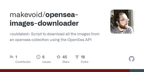 github makevoid opensea images downloader script to download all the images from an opensea