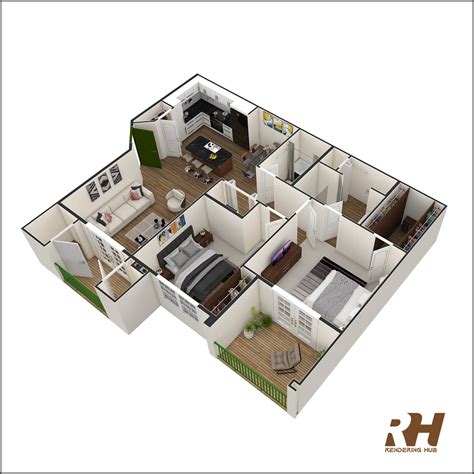 Architectural Floor Plan Rendering