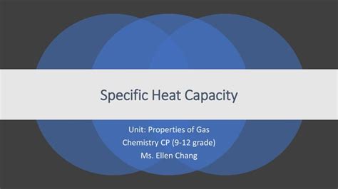 Specific Heat Capacity Lesson PPT