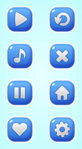 Premium Vector Set Of Game Buttons With Editable Text Effect And Icons In Fantasy Style Gui