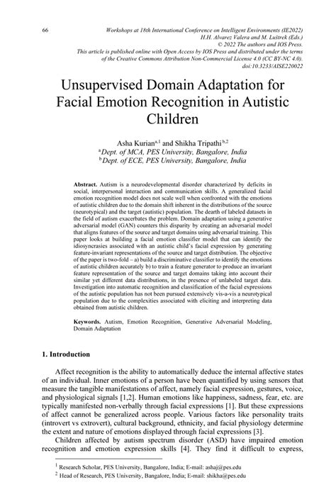 Pdf Unsupervised Domain Adaptation For Facial Emotion Recognition In