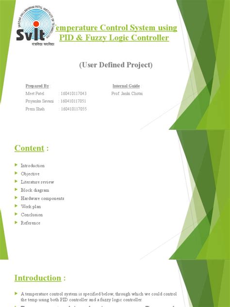 Temperature Control System Using Pid And Fuzzy Logic 1 Pdf Control System Control Theory