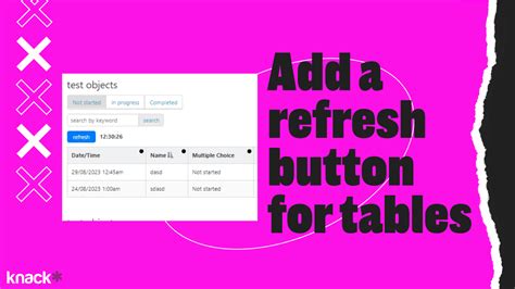 Add A Refresh Button Time Last Refreshed