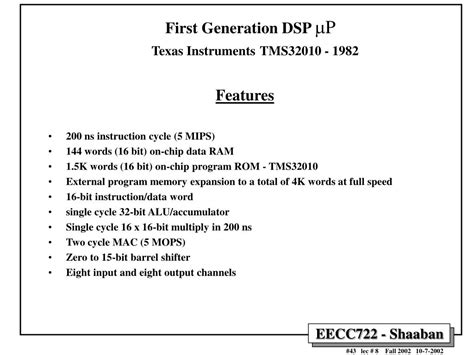 PPT DSP Processor Architecture PowerPoint Presentation Free Download ID