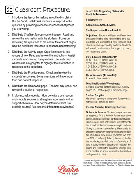 Supporting Claims With Credible Resources Free Pdf Download Learn Bright