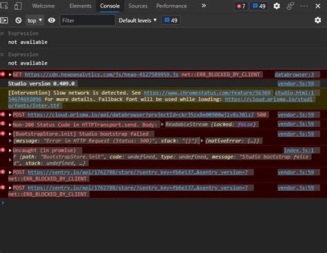 Databrowser Crashes When Viewing Schema Issue 733 Prisma Studio